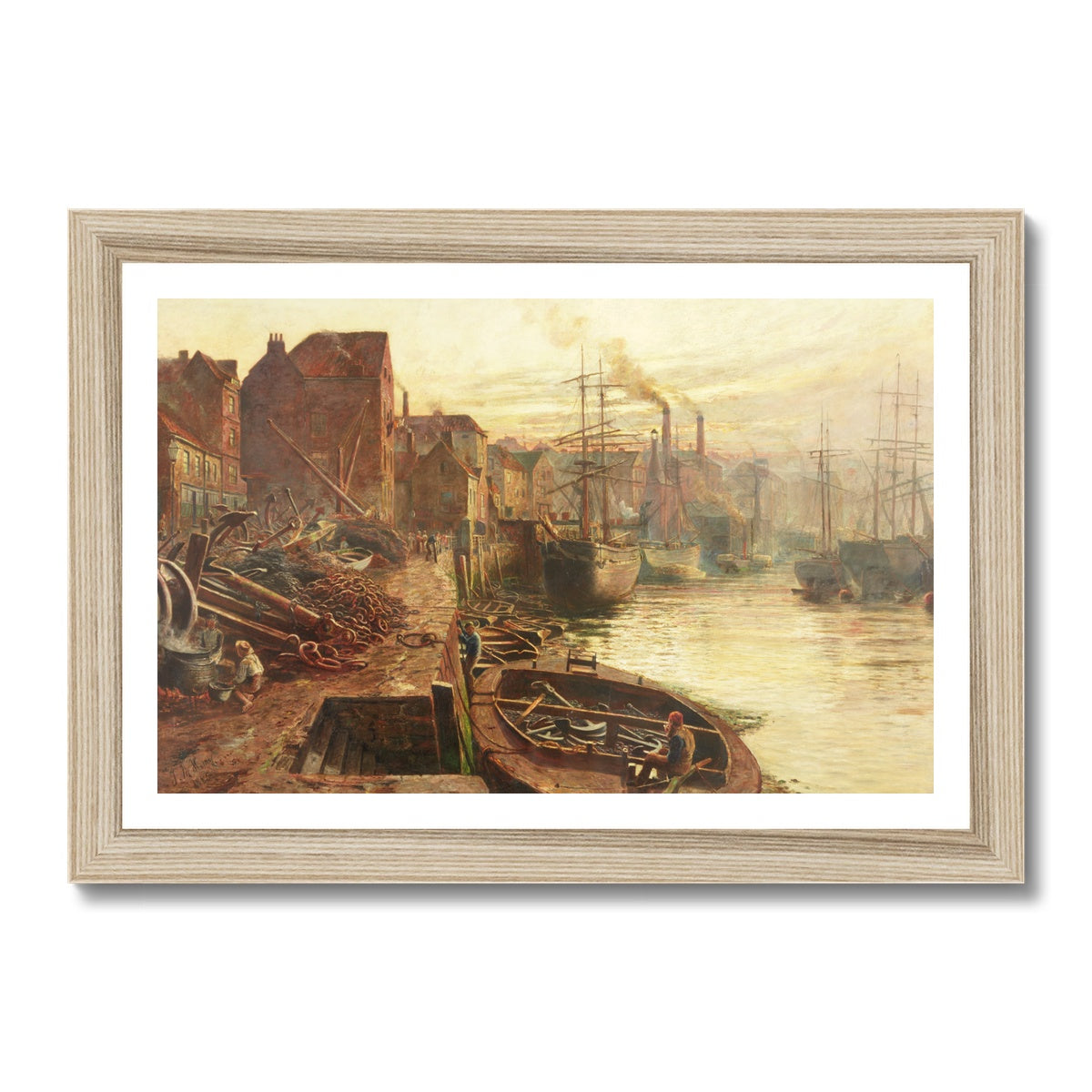 Fine Art Print Framed - Old Sunderland by Thomas Hemy – Sunderland Museum
