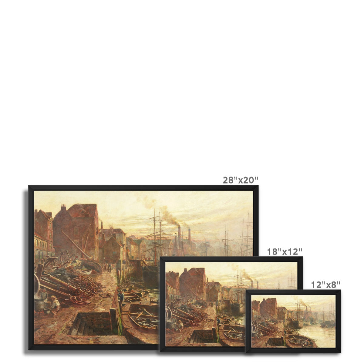 Framed Canvas - Old Sunderland by Thomas Hemy – Sunderland Museum